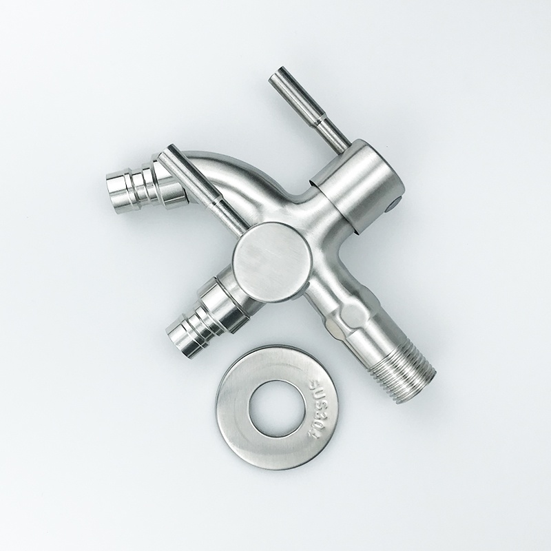 304 Stainless Steel Double Outlet Faucet Multifunctional Washing ...