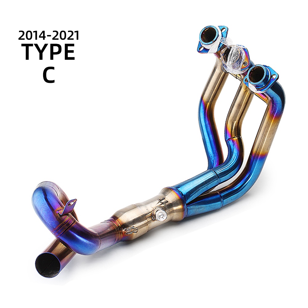 MT09 motorcycle exhaust pipe modified stainless steel scooter front ...