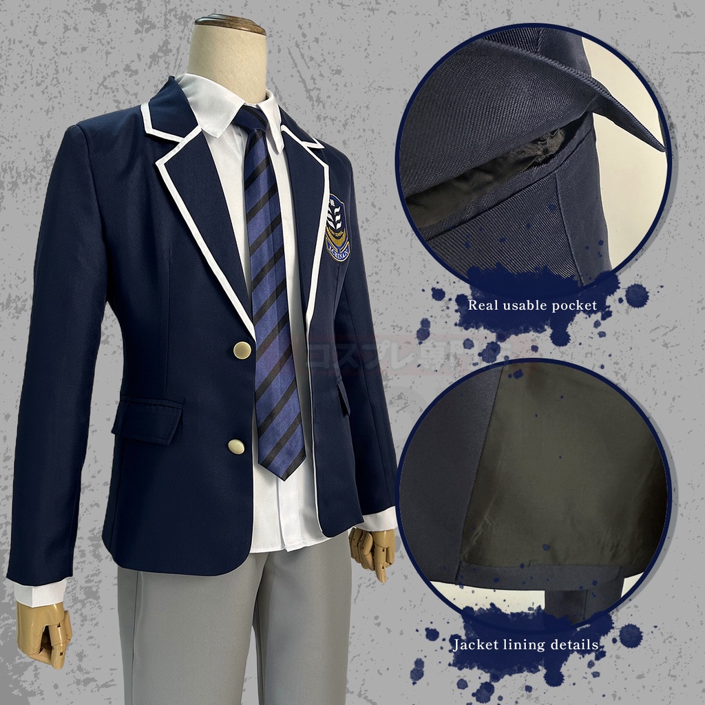 HOLOUN BLUE LOCK Cosplay Costume Isagi School Uniform Suit Christmas ...