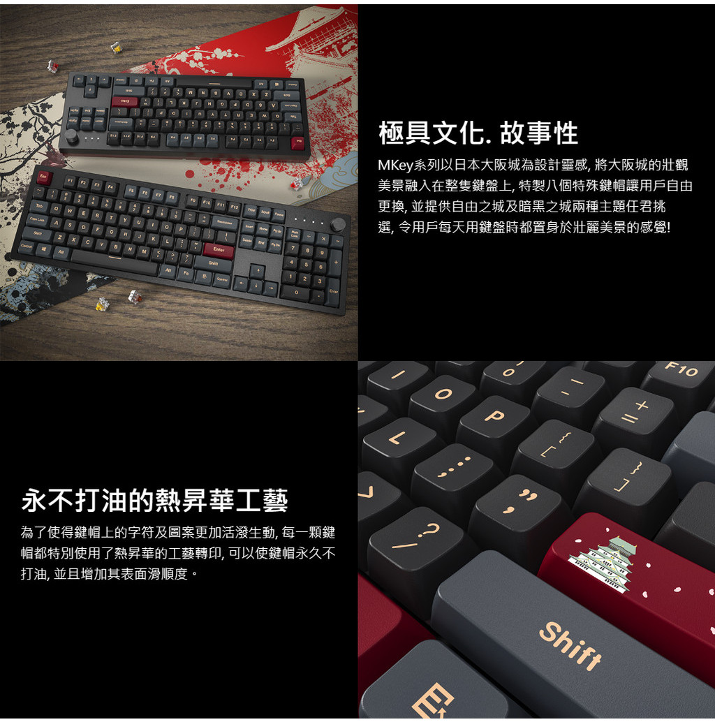 MONTECH Monarch MKey, MKey TKL Dark City Mechanical Keyboard/Chinese ...