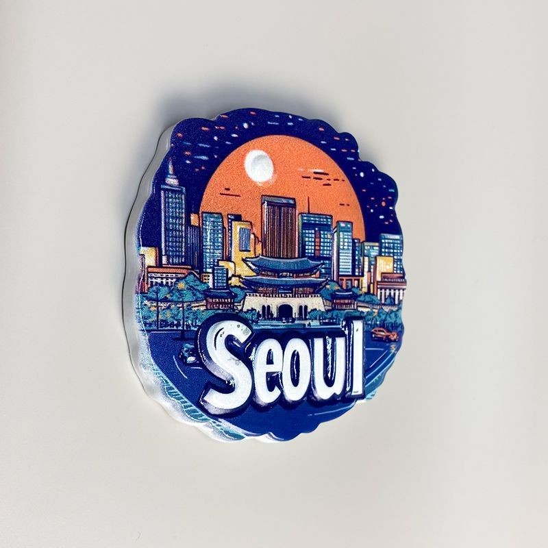 Taiwan Ready Stock Simple Modern Korea Seoul Building Pattern Resin 3D ...