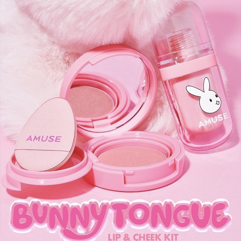 Korea Girl AMUSE Bunny Rabbit Lip Glaze Blush Set 3-Piece Zhang ...