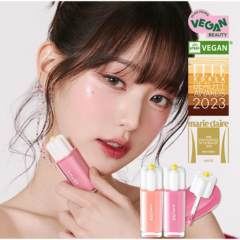 Korea Girl AMUSE Zhang Yuanying Little Flower Lip Glaze DEW TINT Daisy ...
