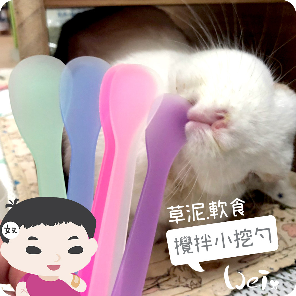 Wei He Ma-Soft Food/Grass Puree Stirring Small Spoon (Rabbit Guinea Pig ...