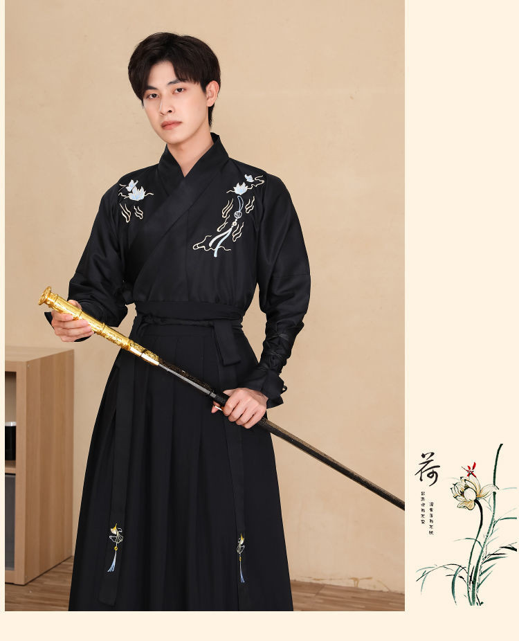 Life Home Hanfu Male Chinese Style Ancient Martial Arts Swordsman Men ...