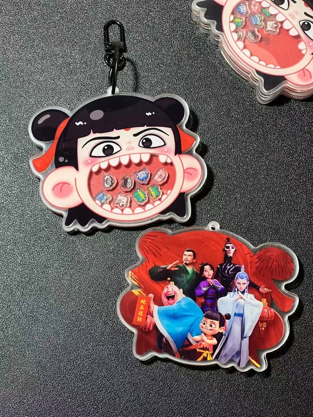 Xiaohongshu Same Style Nezha Movie Series Merchandise Keychain Shaking ...