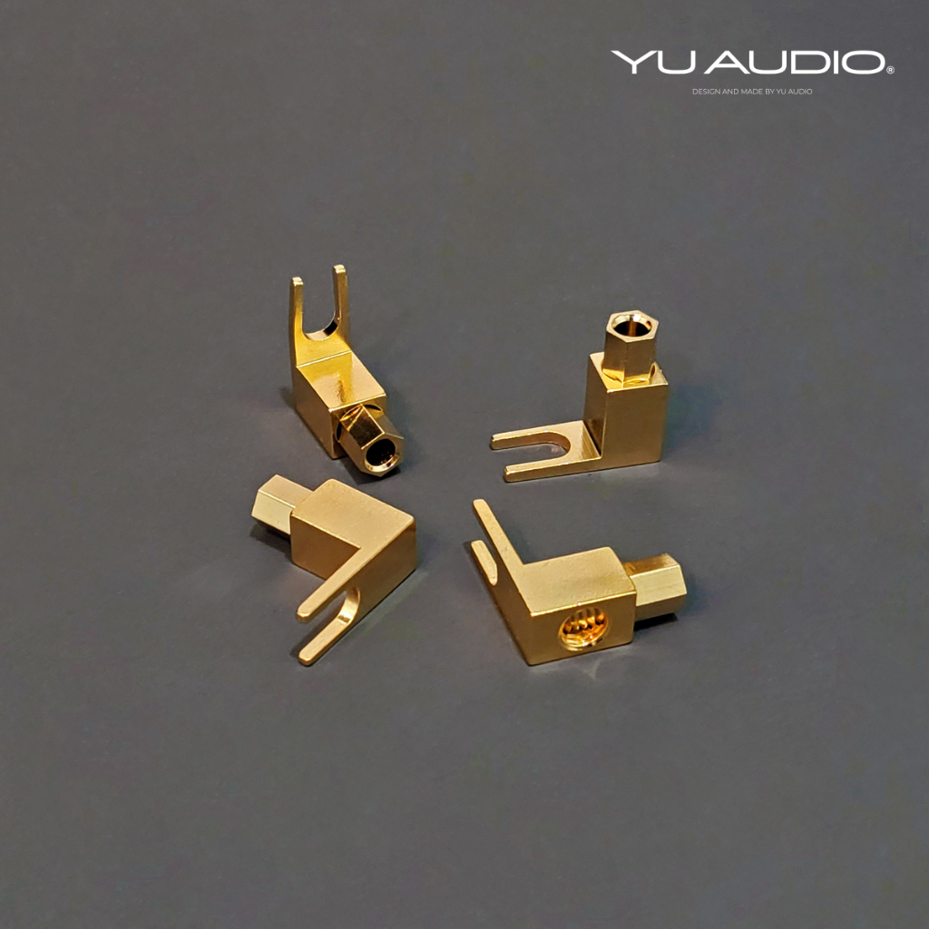 Pure Copper Gold-Plated Old-Fashioned Y-Plug To Banana Plug Adapter ...