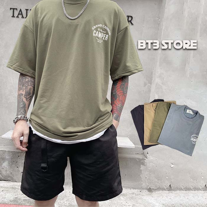 [BT3 Earth Color Series] Mid-Sleeve Short T Couple Wear Half-Sleeve T ...