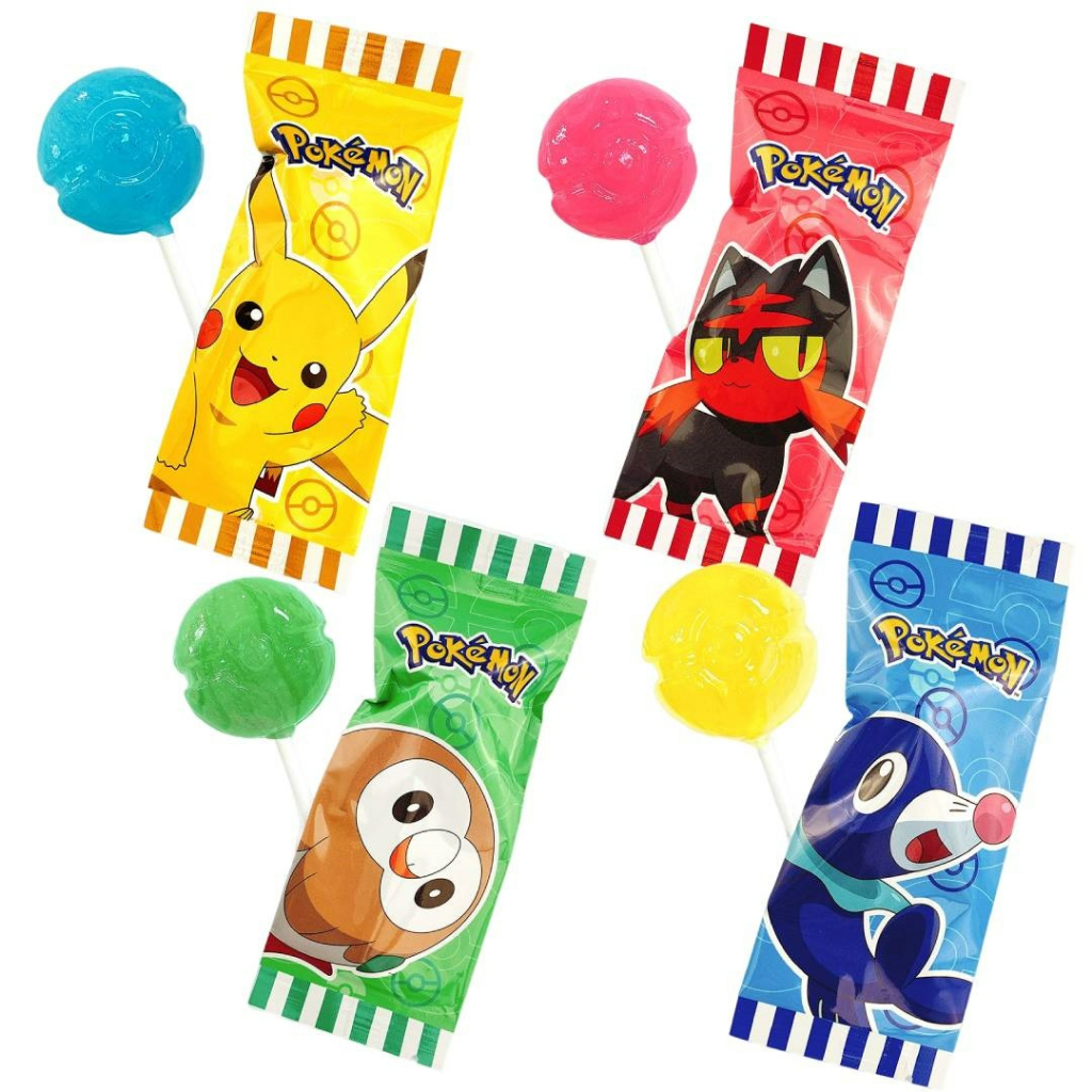 Pokémon Ball Shape Lollipop Champagne/Lemon Sea Salt/Apple/Muscat 15g ...