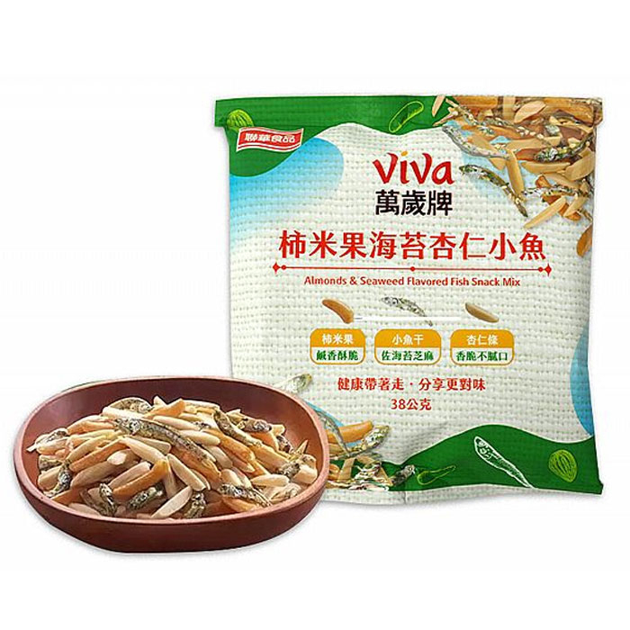 Long Live Persimmon Rice Crackers Seaweed Almond Fish (38g) COSTCO ...