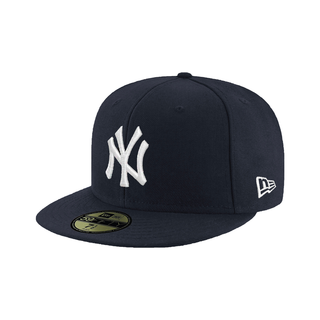 NEW ERA 59FIFTY 5950 MLB Player Cap Yankees NY Navy Blue Away Large ...