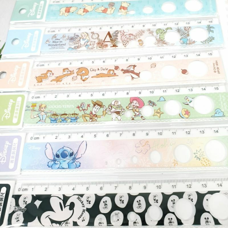 Disney 15cm Wave Hole Ruler 15cm Pooh Three-Eyed Monster Mickey Alice ...