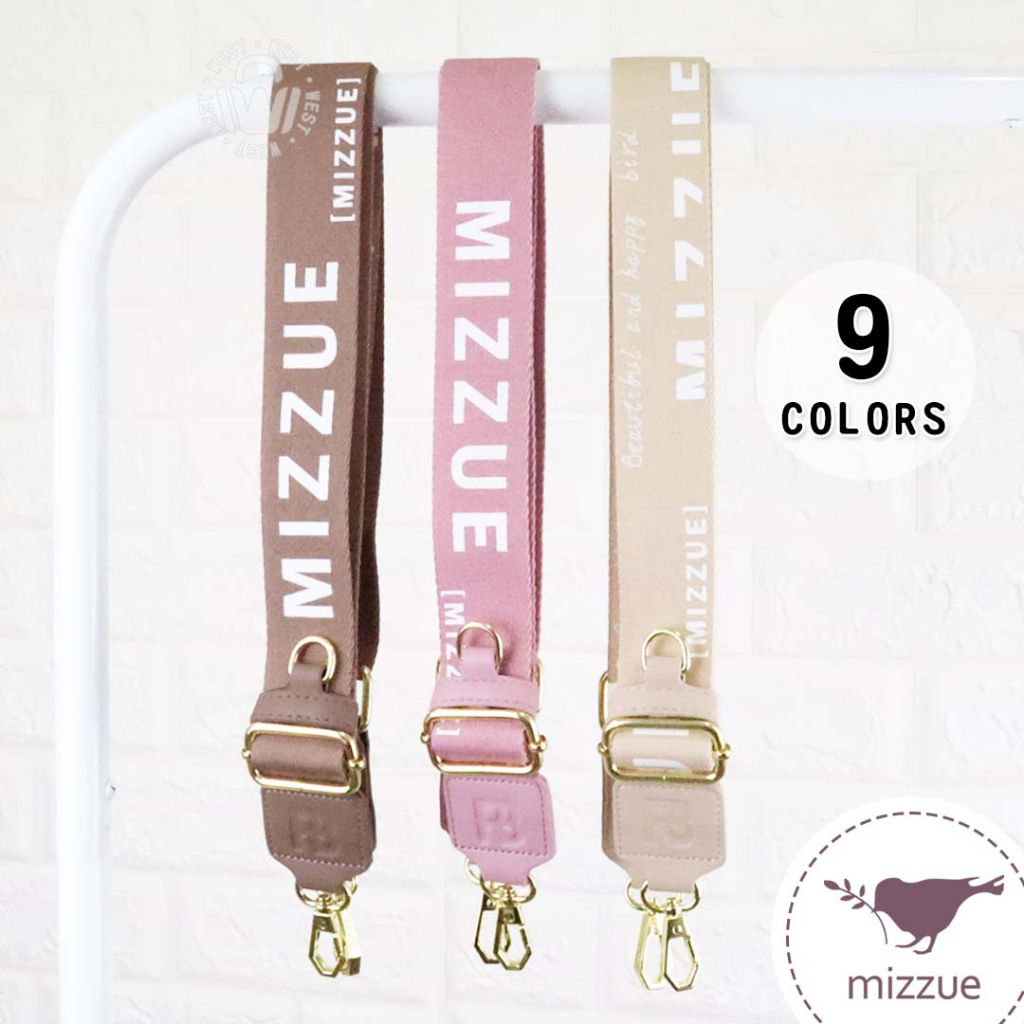 Korean Version mizzue Brand LOGO Printed Thick Pound Strap Bird Wide ...