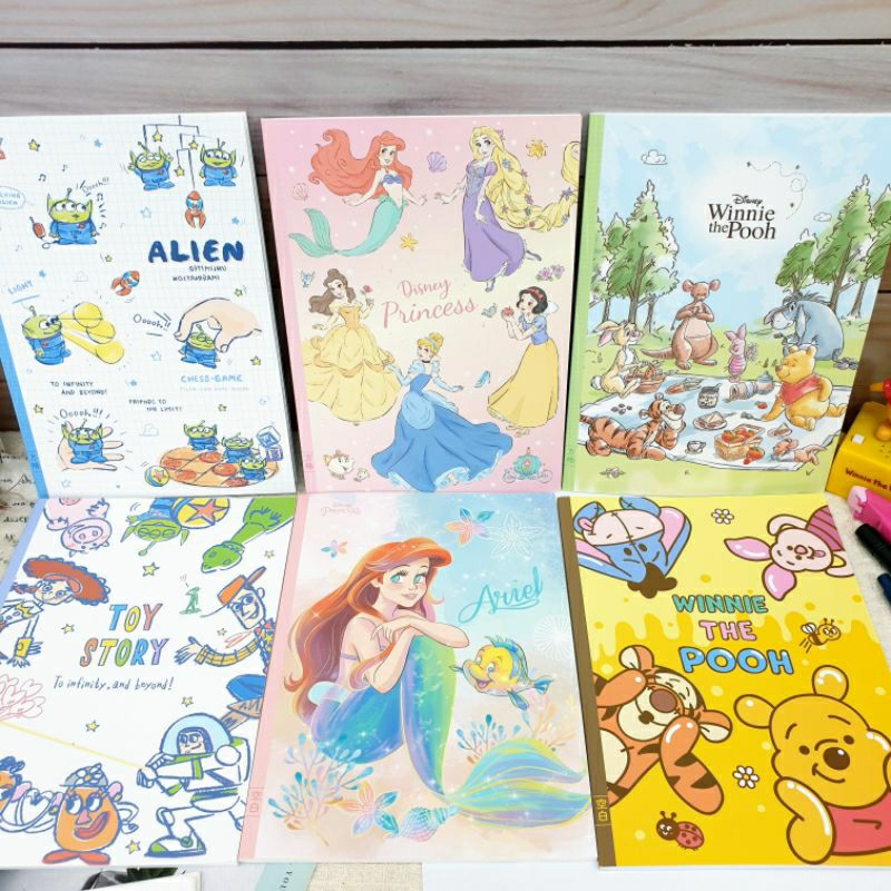 Disney 25k Notebook Blank Notes Checkered Notepad Princess Toy Story ...