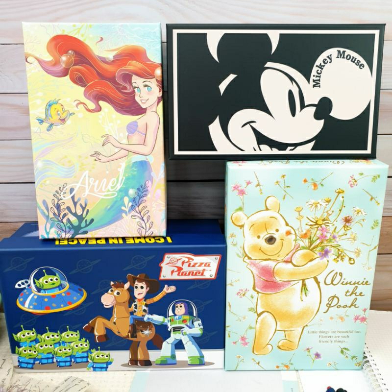 Disney Hardcover Gift Box Pooh Mickey The Little Mermaid Toy Story Cute ...