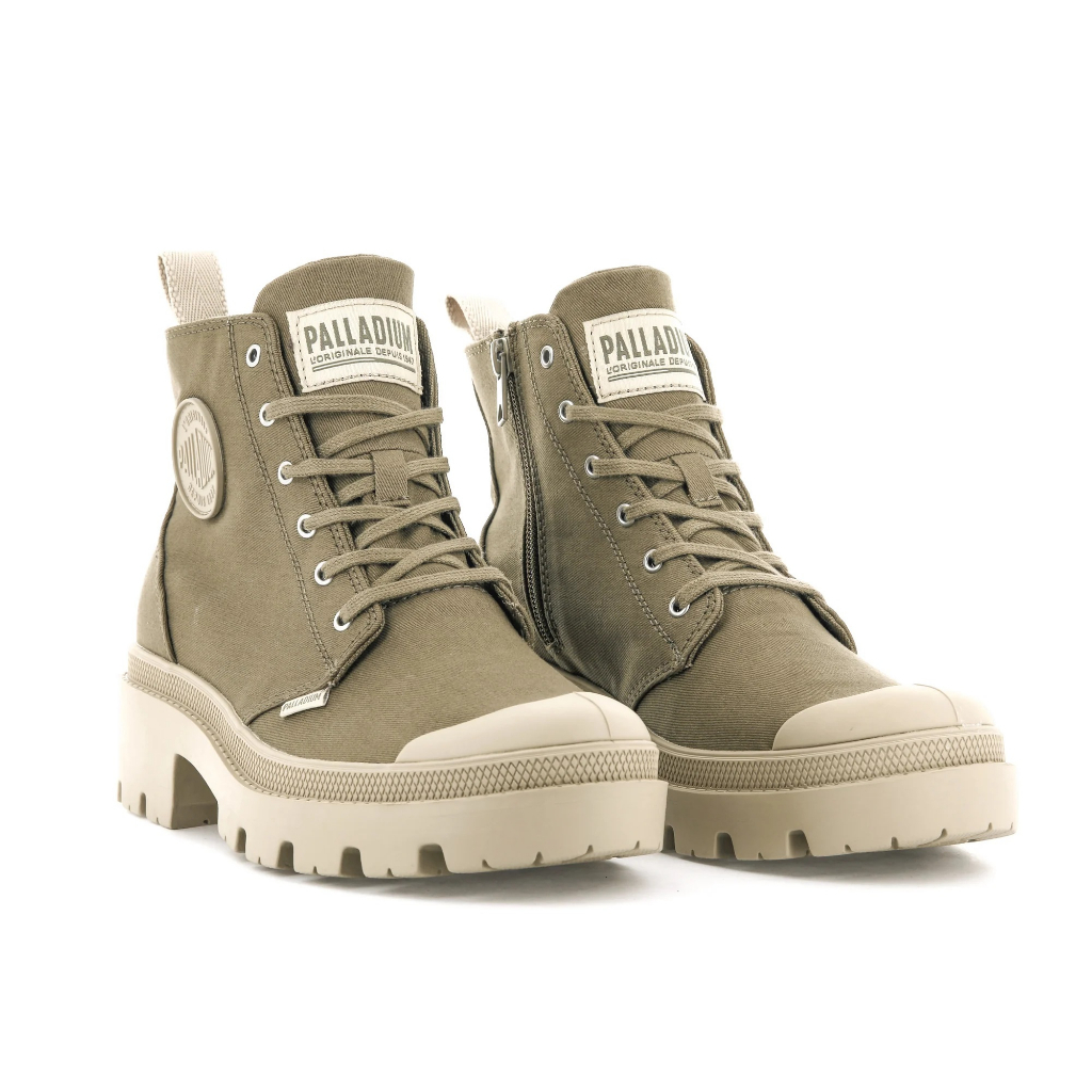JASON DR PALLADIUM Women's PALLABASE Beautiful Leg Boots Olive Green ...