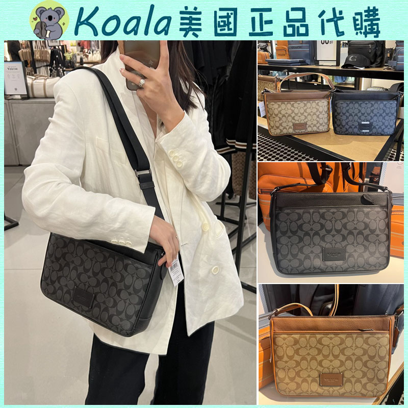 COACH New District Zipper Shoulder Bag Side Backpack Men's Bag Postman ...