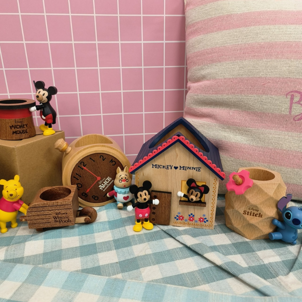 Disney Wooden Storage Box Pots Succulent Potted Plants Mickey Minnie Pooh Alice Stitch Gift ...