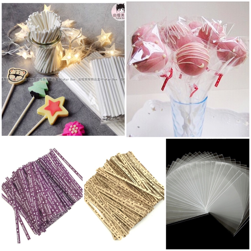 Baking Packaging Materials Food Grade Lollipop Paper Stick Kraft Tie ...