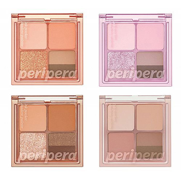 Korea Peripera Pocket Four-Grid Eyeshadow Palette (Upgraded Version) 1 ...