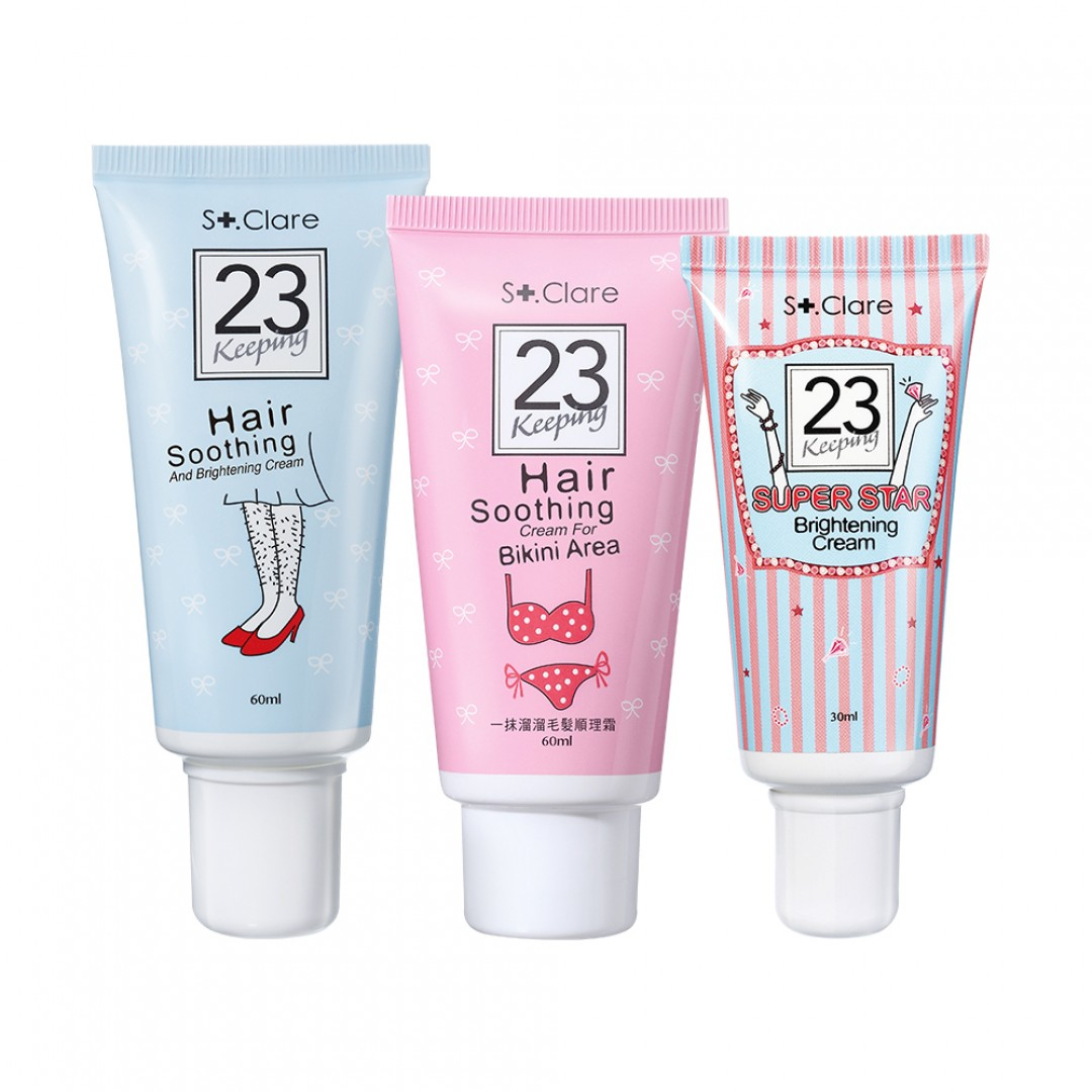 St. Clare Whitening Slippery Full Set (Private Smoothing Cream+Hair ...