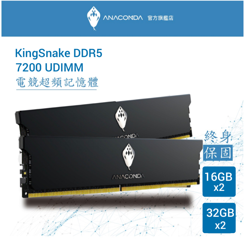 ANACOMDA Python KingSnake DDR5 5600 6000 7200 32GB (16GBX2) Overclocking Memory | Shopee Malaysia