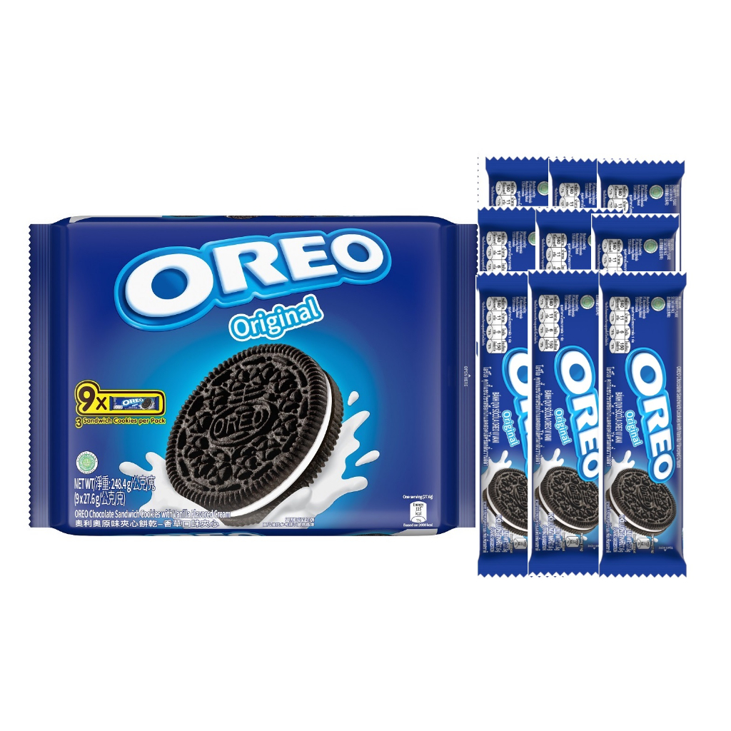 [OREO OREO] Sandwich Biscuits- (Vanilla Flavor Pack) (248.4g/119.6g) Box) (Classic Flavor ...
