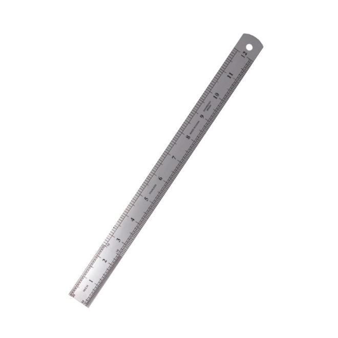 Stainless Steel Ruler 30cm Iron Measuring Tool Line Drawing Long Short ...