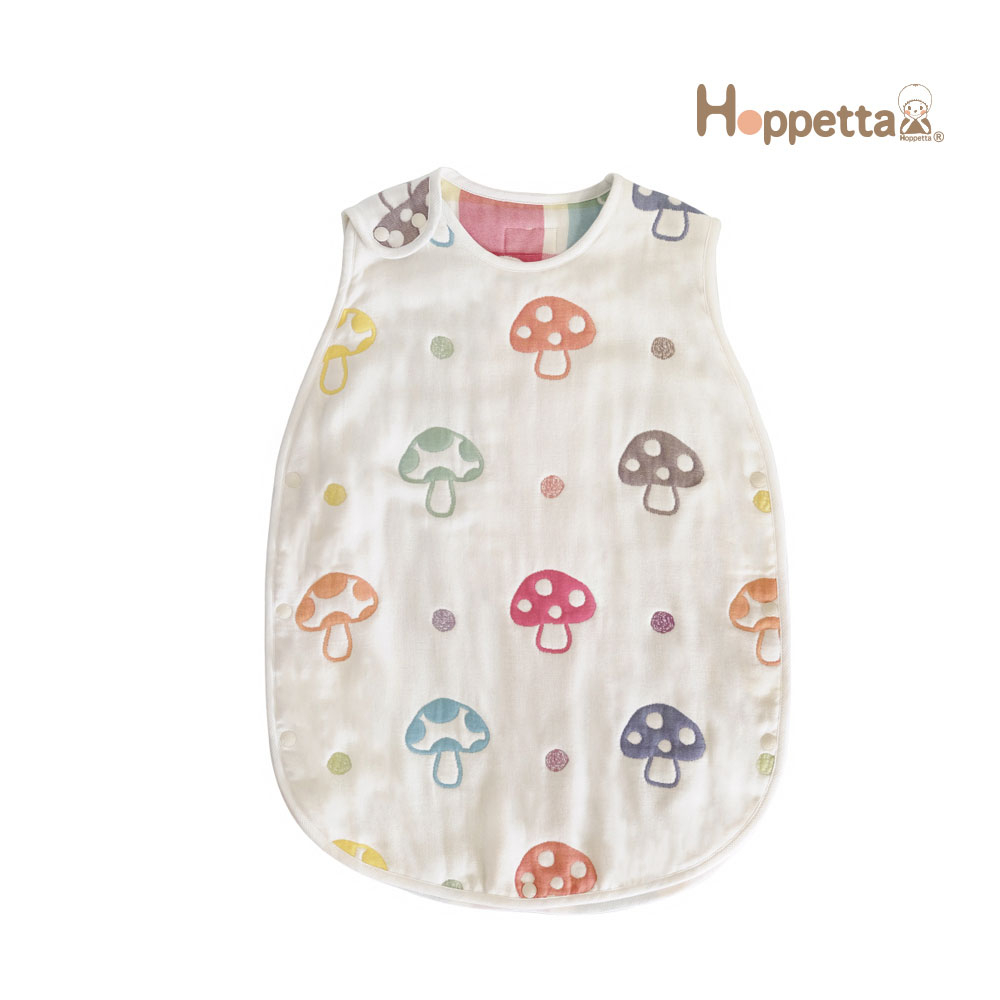 [Hoppetta] Made In Japan Six-Layer Yarn Kick-Proof Vest 0-3 Years Old Mushroom Four Seasons ...