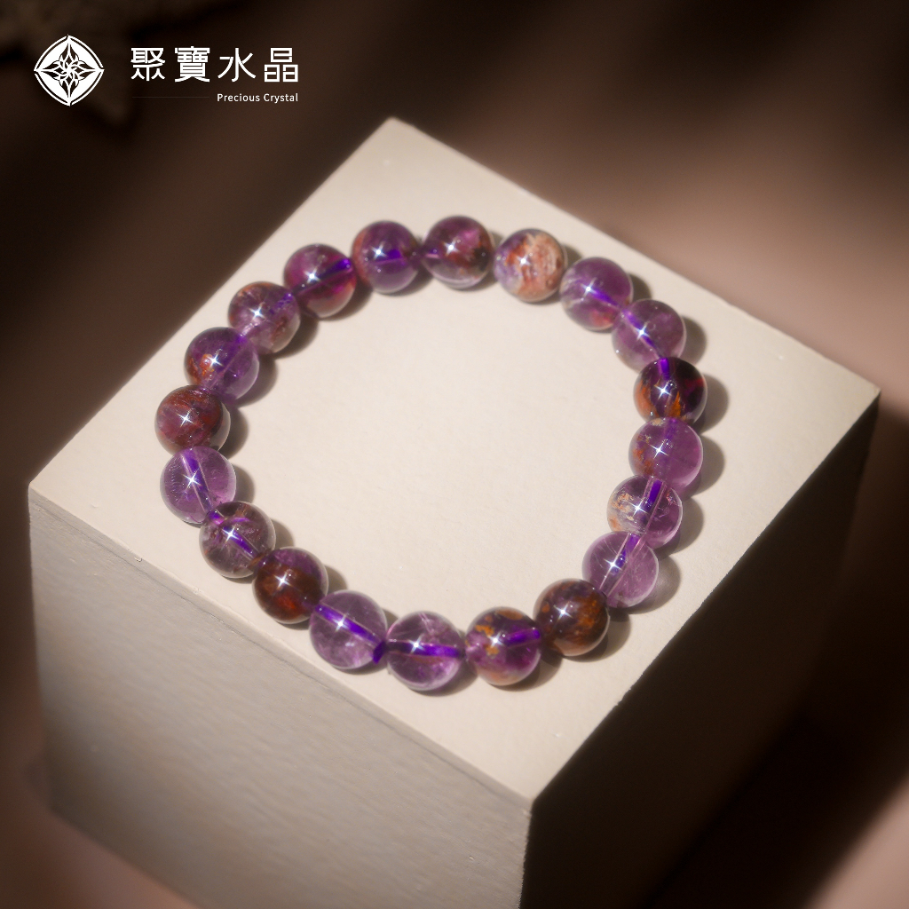 [Purple Ghost Hand Beads] Row Geode Raw Ore Bracelet Crystal Cluster ...