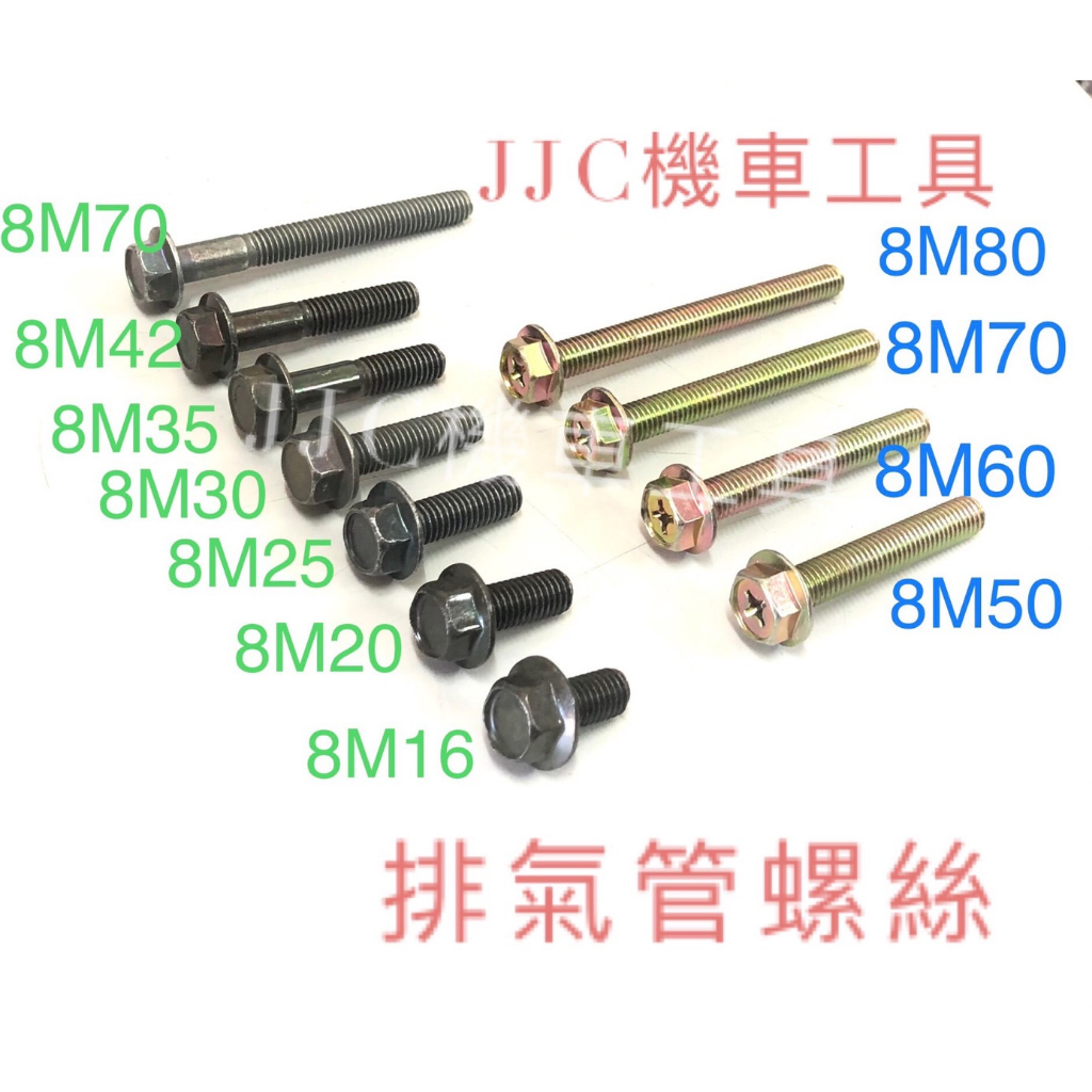 Sym Motors JJC Locomotive Tools 8mm/10mm Sanyang Guangyang Yamaha Exhaust Pipe Screw Overall ...