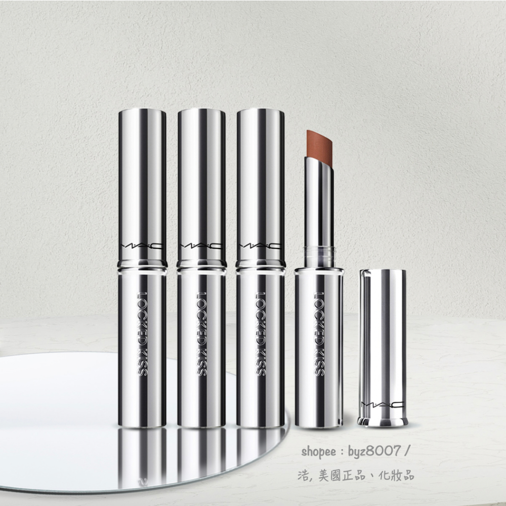 Counter, MAC Super Lock Kiss Mist Lipstick, Silky Pink Luxury Satin ...