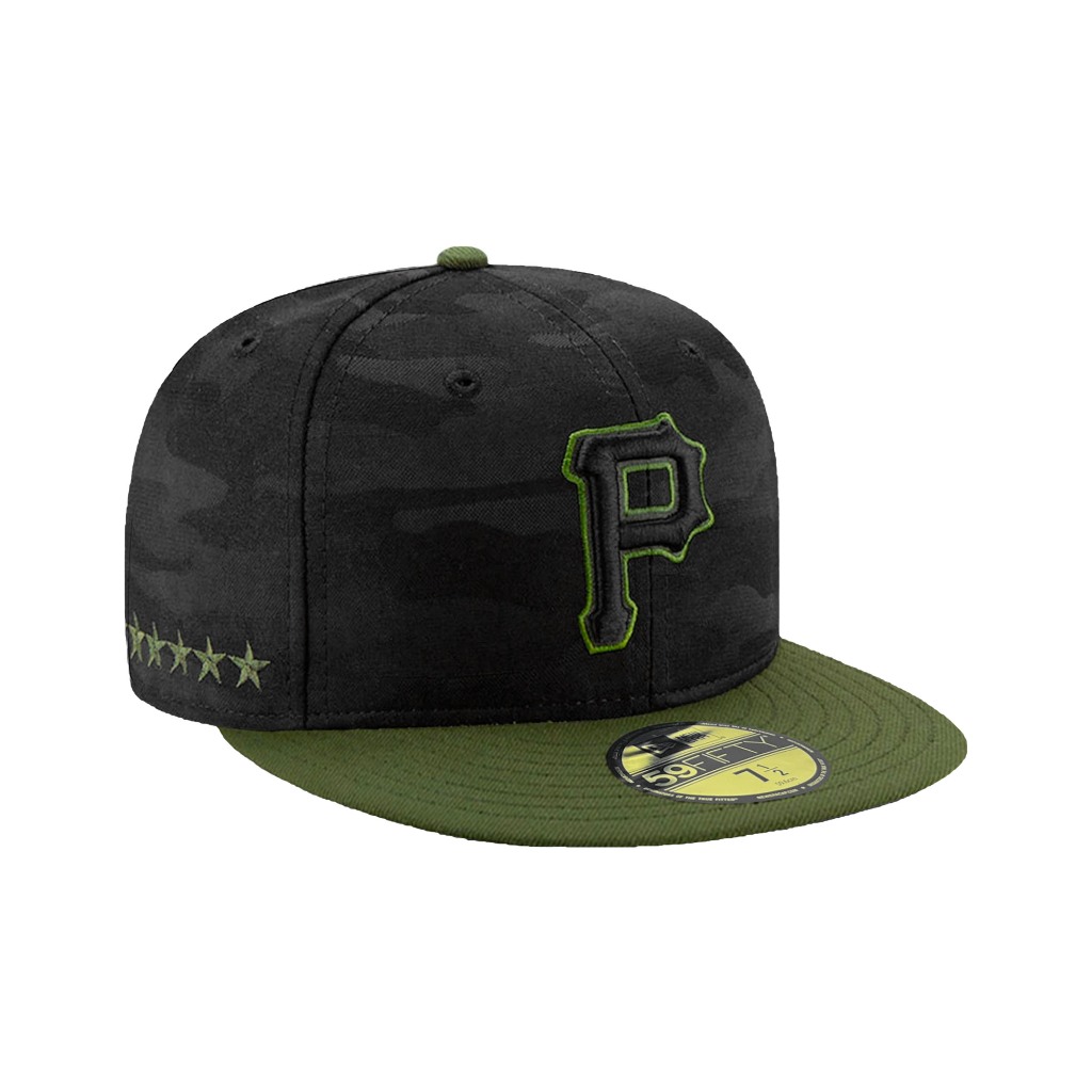 NEW ERA 59FIFTY 5950 Pittsburgh Pirate Camouflage Black/Army Green Full ...