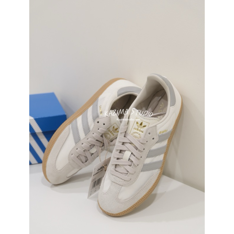 Kazima| Adidas Samba OG Retro Fashion Shoes White Gray Beige Cream Silk ...