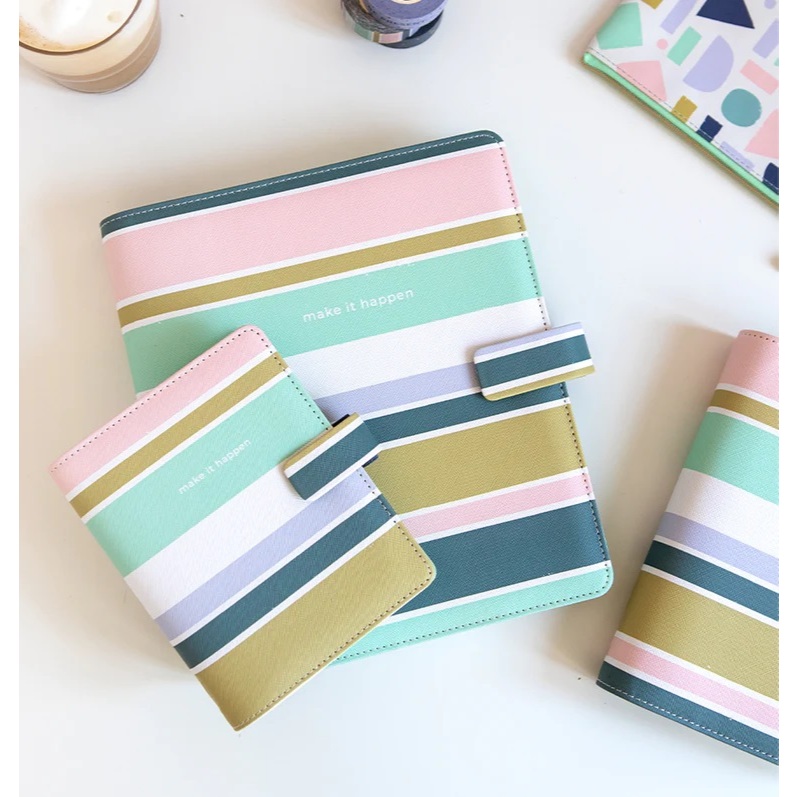 British fILOFAX Portable Manual Notebook Expert Good Times Stripe ...