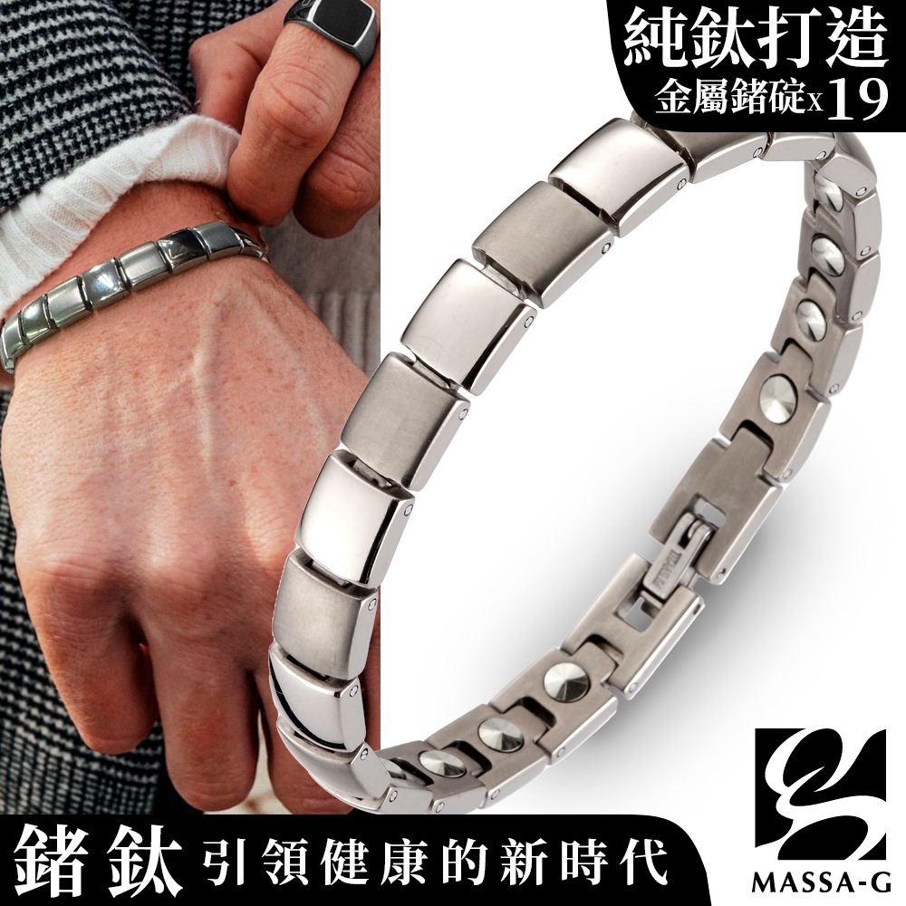 MASSA-G Pure Titanium Series [Kronos Ring] Bracelet (All Metal ...