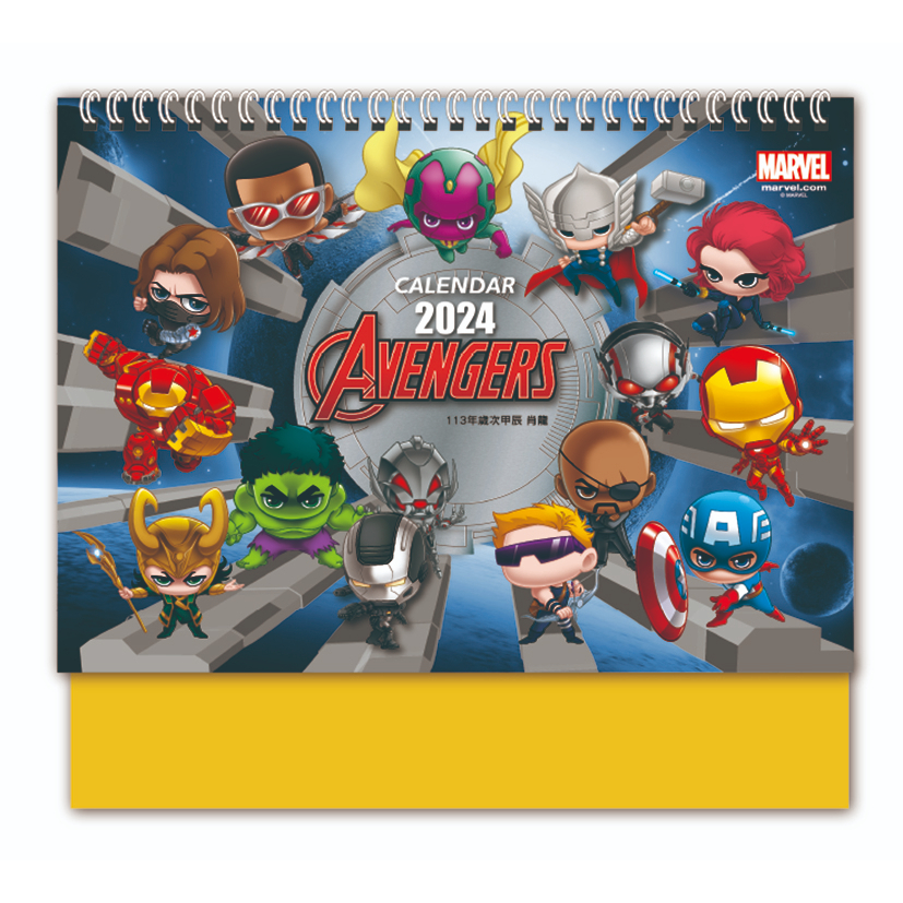 2024 Marvel Heroes Cartoon Disney Snoopy Triangle Desk Calendar ...