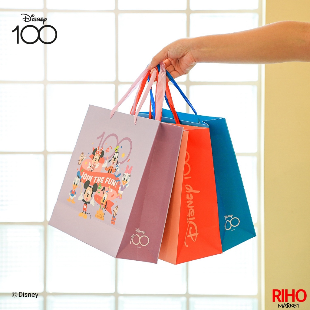 Korea Daiso Disney Gift Tote Bag Paper Thickened Mickey Minnie Princess ...