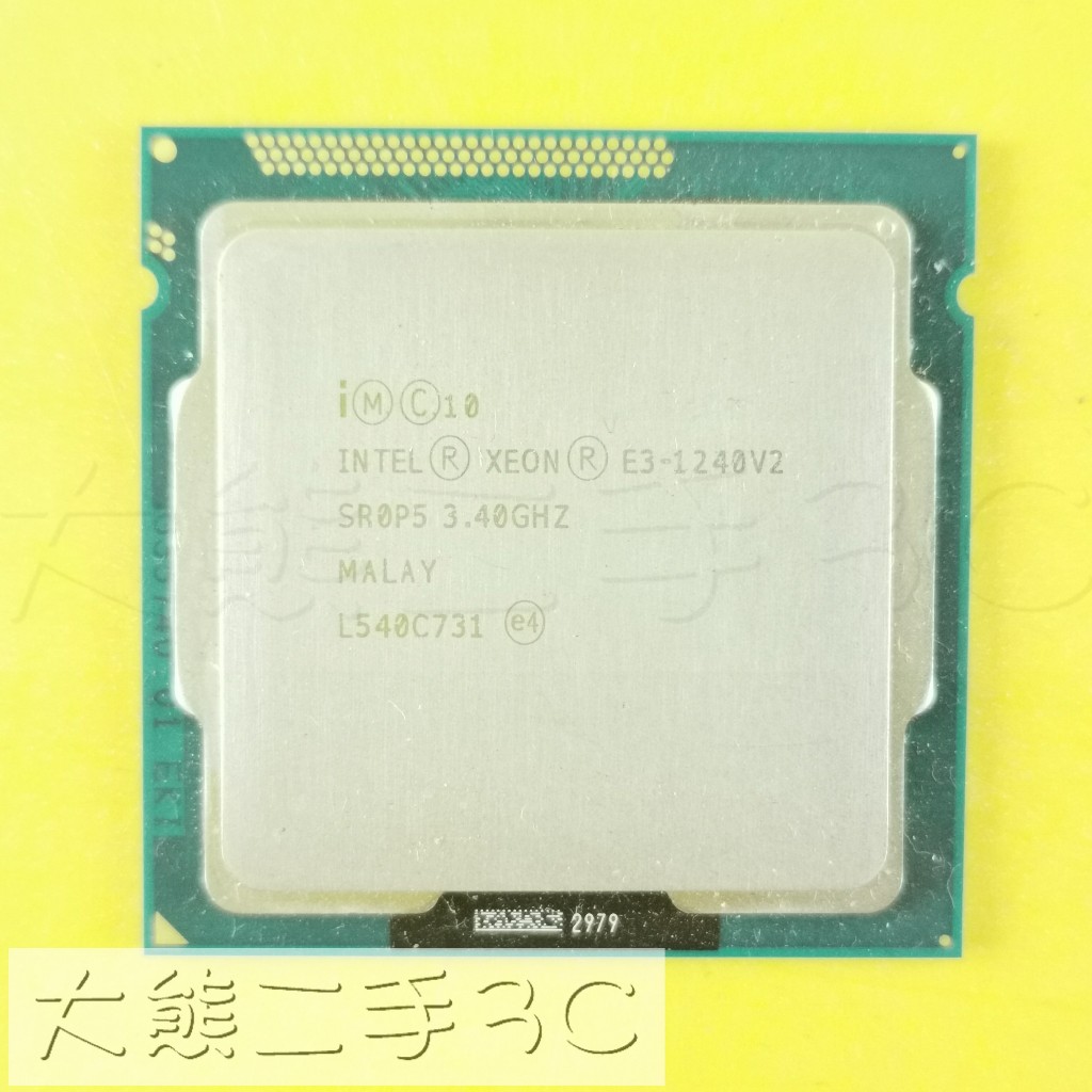 [Big Bear Second-Hand 3C] CPU-1155 Xeon E3-1240 V2 UP 3.8G 8M 5GT/s ...