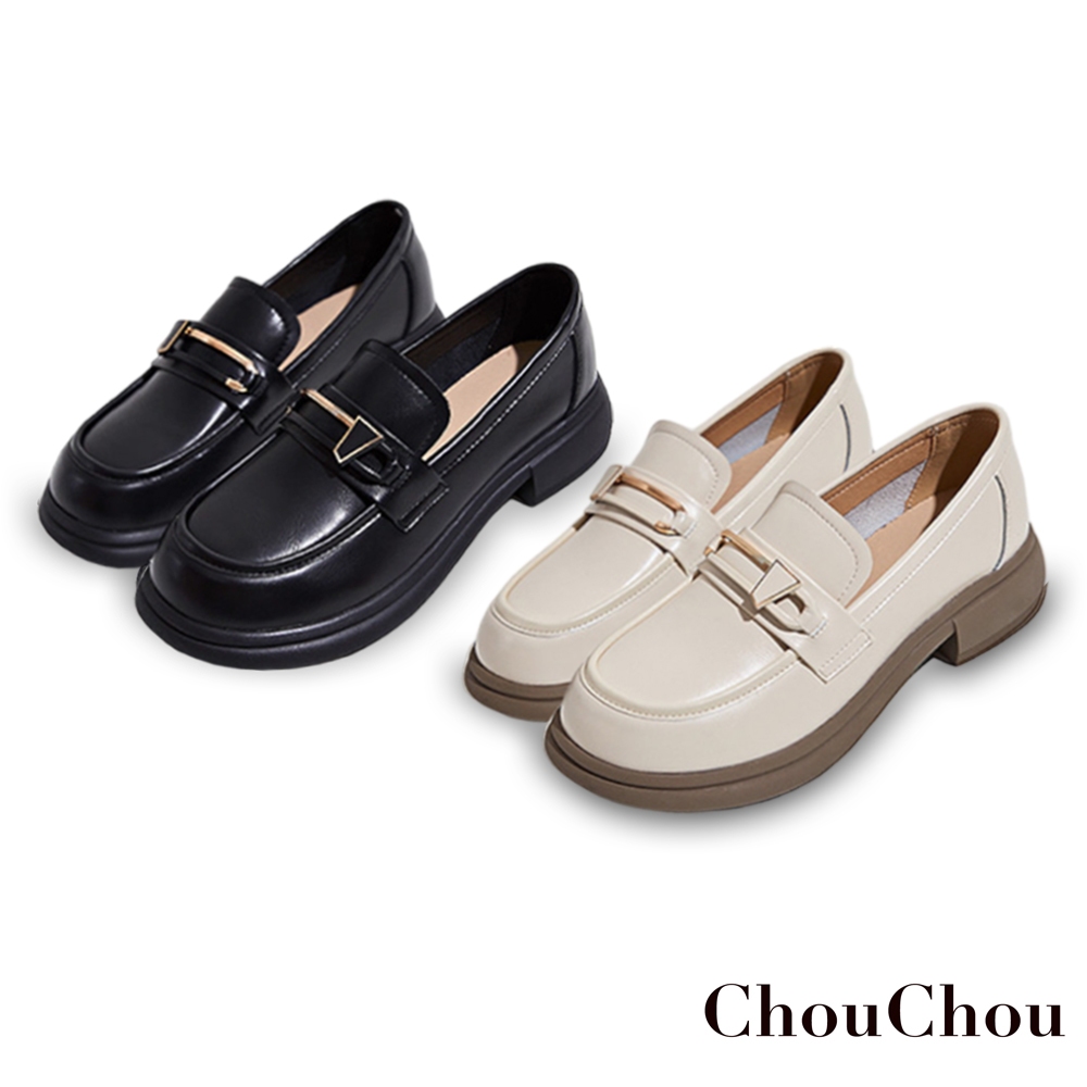 [ChouChou] Temperament Full Score Genuine Leather Loafers Retro | Shopee Malaysia
