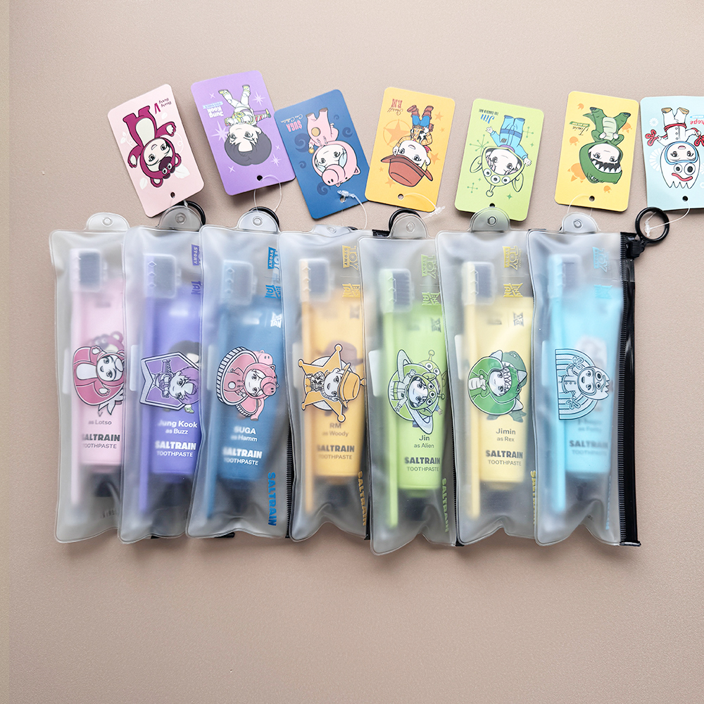 SALTRAIN BTS x Toy Story Co-Branded Toothpaste Toothbrush Travel Set ...