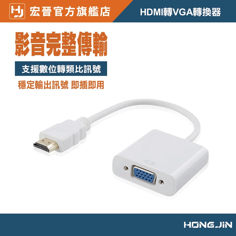 HDMI To VGA Converter Computer Display Card Adapter With Audio Hd Cable ...