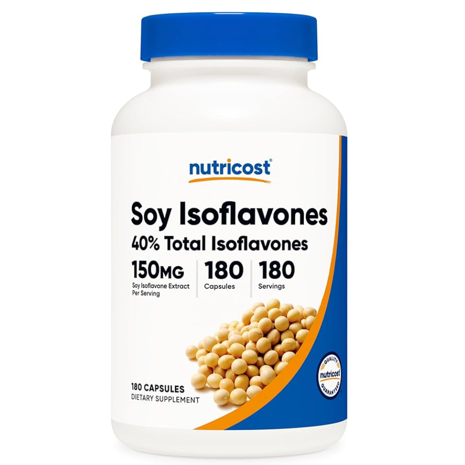 Nutricost Soy Isoflavones 150mg, 180 Veggie Capsules-Gluten Free ...