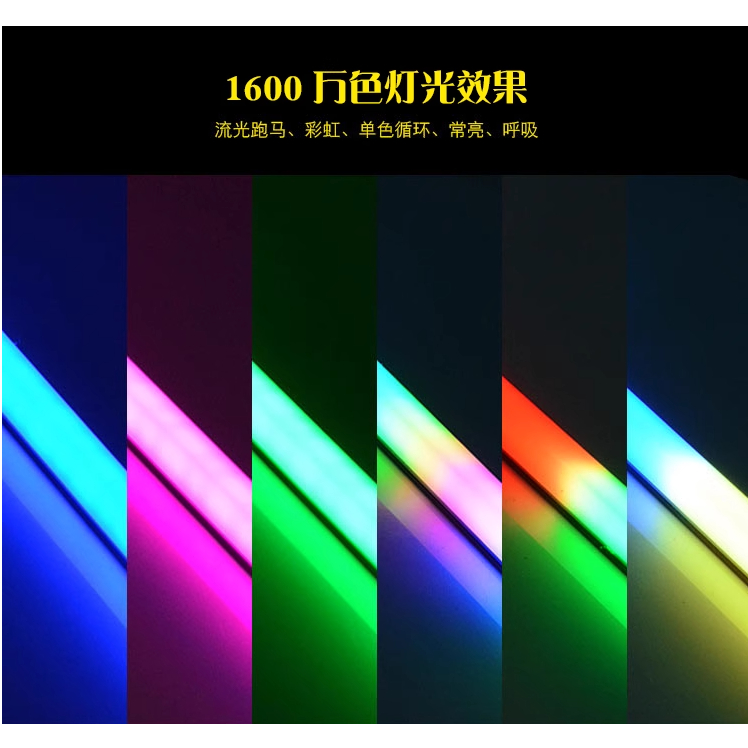 WILSON Computer Water-Cooled Chassis Magnetic Lamp Two-Sided Luminous 5V Aurora Phantom Color ...