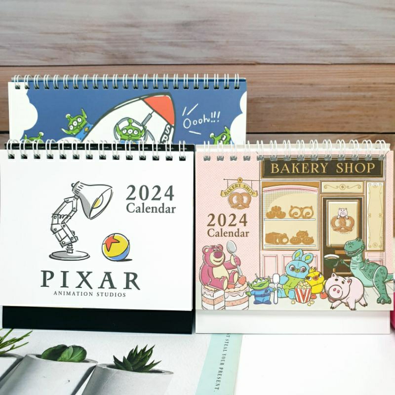 2024 Disney Small Triangle Desk Calendar 60k Toy Story Pixar Monthly ...