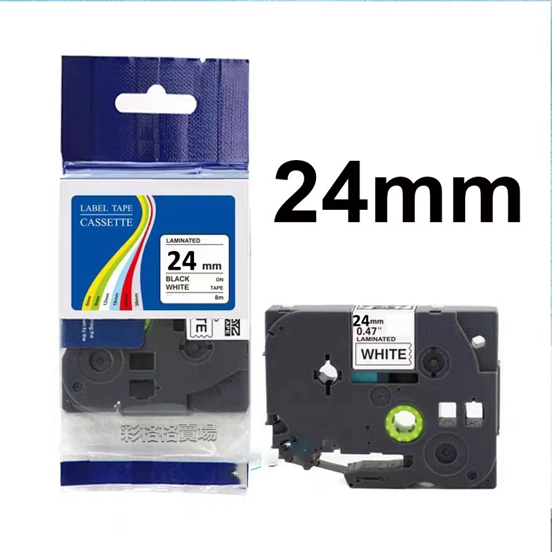 24mm Brother Compatible Label Tape PT-P900W PT-D610BT PT-D600 PT-P700 ...