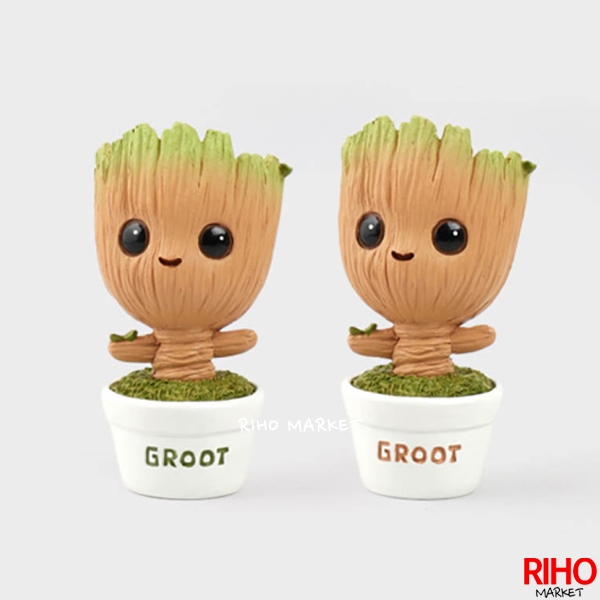 Korea Daiso MARVEL Groot Doll Star Attack Team 11cm Baby Little Tree ...