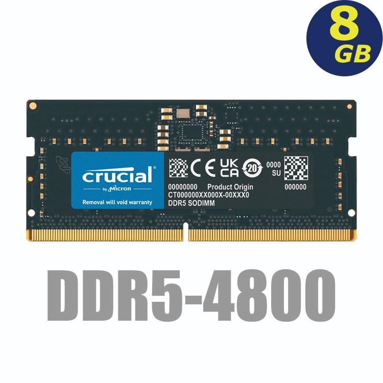 Micron Crucial DDR5 4800 8G 8GB sodimm CL40 CT8G48C40S5 For Laptop | Shopee Malaysia