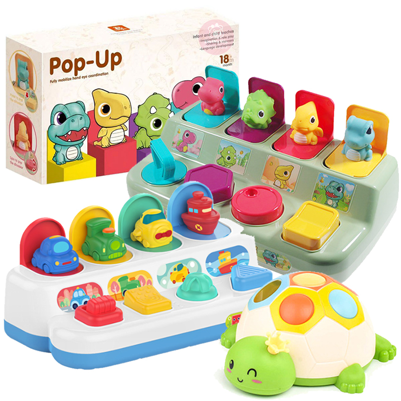 Dinosaur Organ Box Hole Turtle Finger Press Toy Educational Animal ...