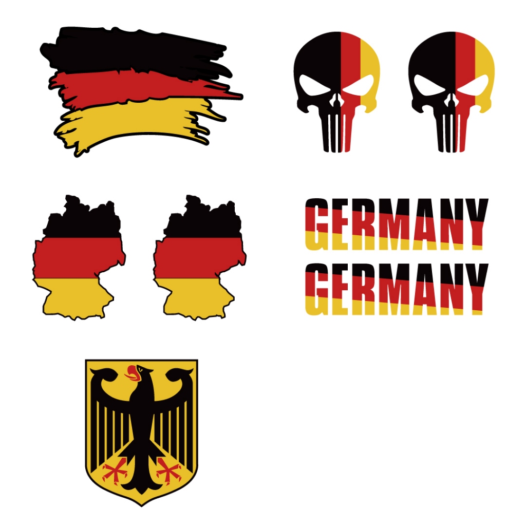 Reflective House FKW German Skull germany Eagle National Flag 3M ...